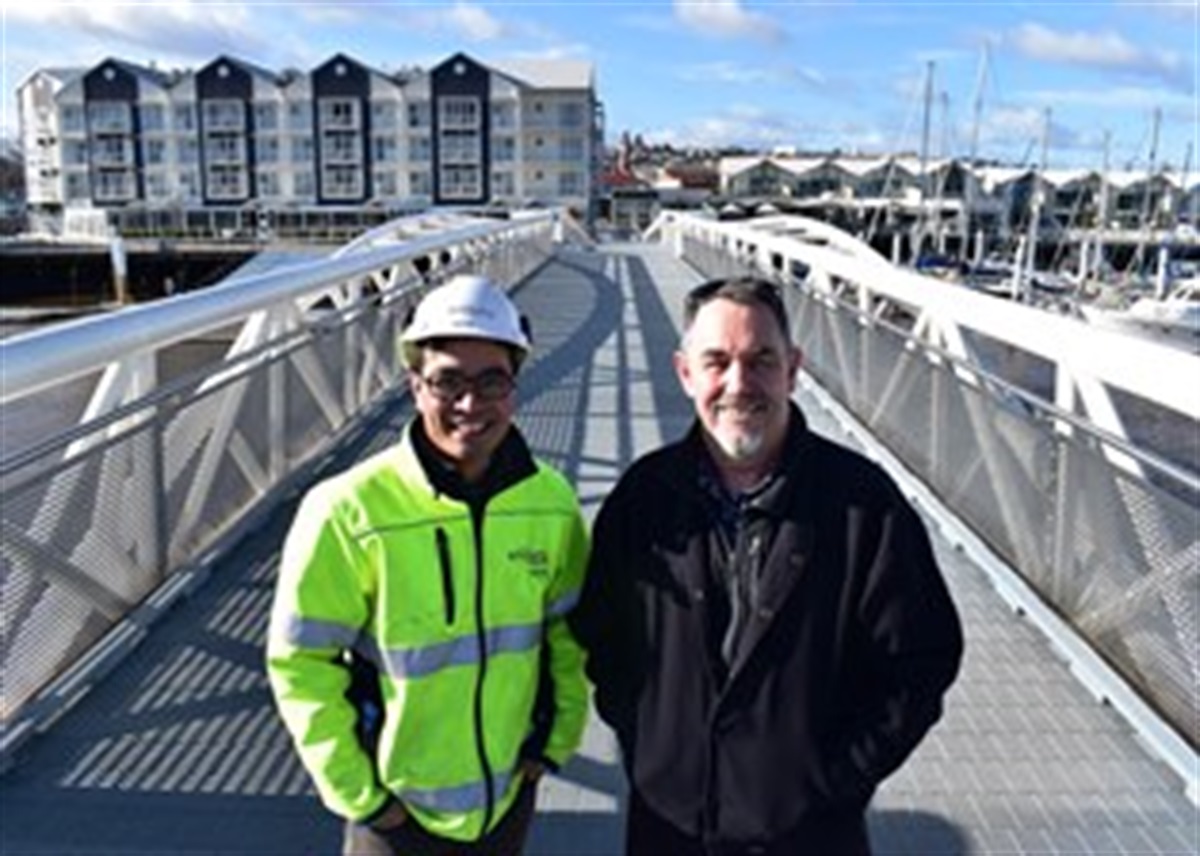 Seaport pedestrian bridge now open - City of Launceston